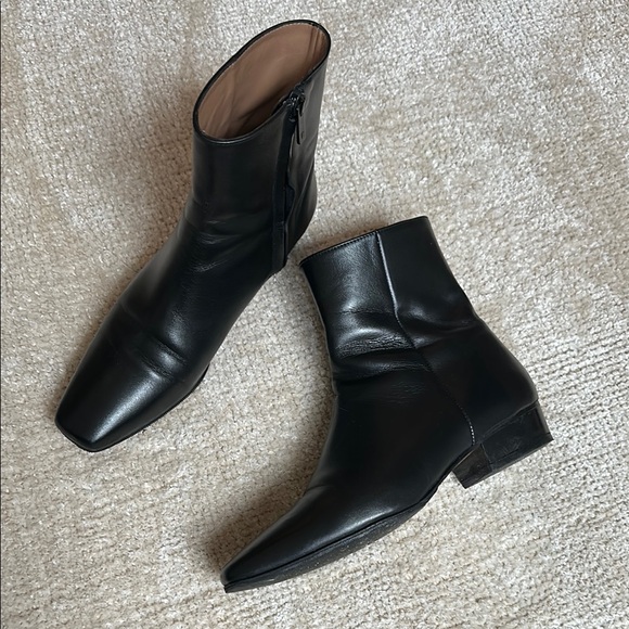 Flattered | Shoes | Flattered Black Leather Ankle Boots | Poshmark